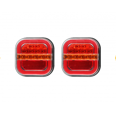 Square LED Neon Tail lamp 12/24V (LEFT HAND & RIGHT HAND LIGHT) – GK ...