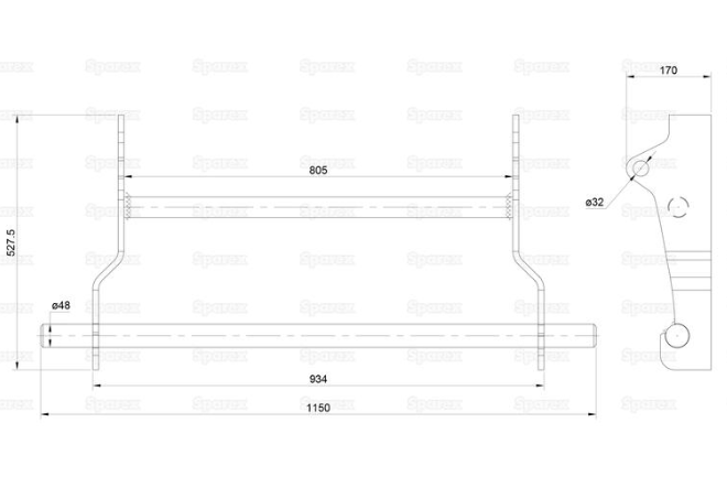Loader Bracket, Replacement for: Chilton/MX – GK Agri Parts